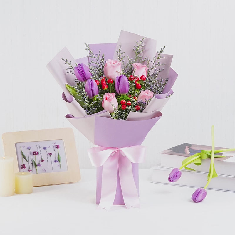 Bellerose Pink Flower Box | Same-Day Delivery